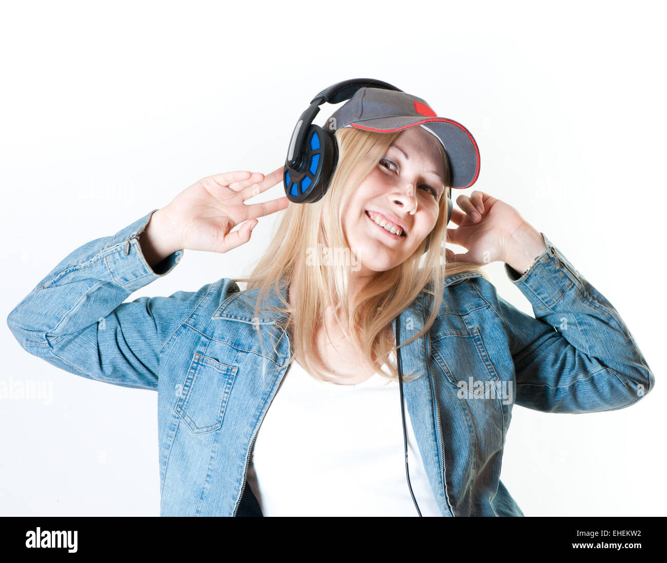 Girl dancing with a music Stock Photo - Alamy