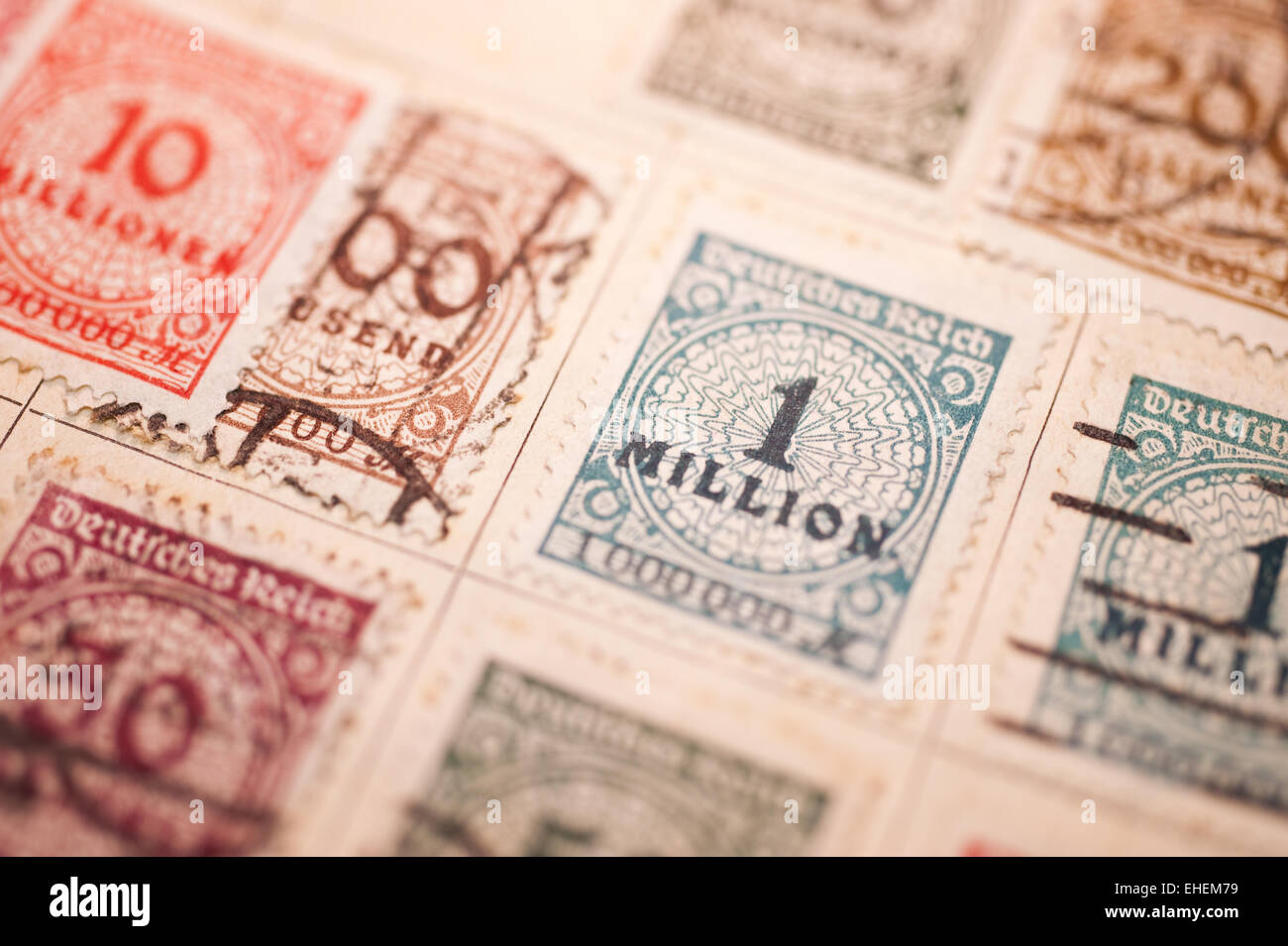 German inflation stamp hi-res stock photography and images - Alamy