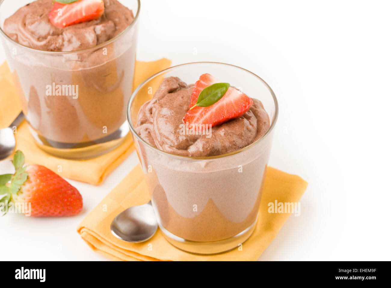 Chocolate Mousse - Pudding Stock Photo - Alamy