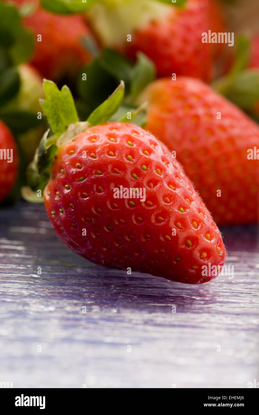 Strawberries inside a basket Stock Photo - Alamy