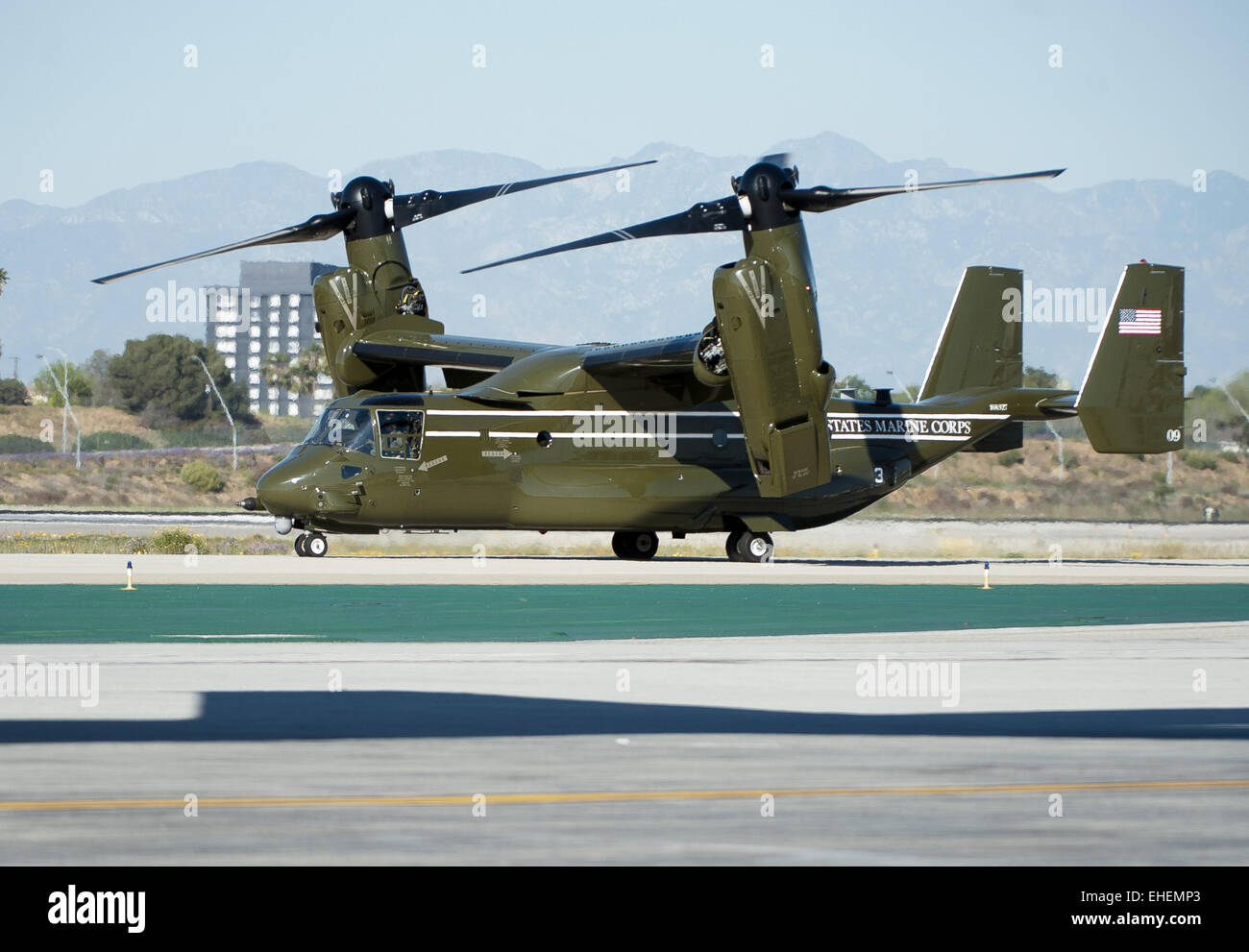 Los Angeles, California, USA. 12th Mar, 2015. Several MV-22B Osprey ...