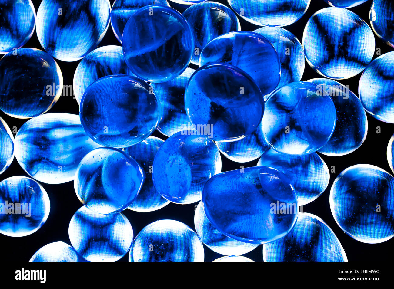 blue gass beads Stock Photo - Alamy