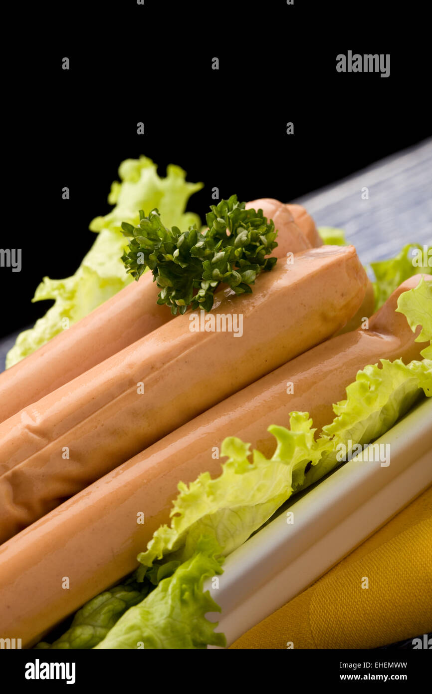 Beef sausages frankfurters hi-res stock photography and images - Alamy