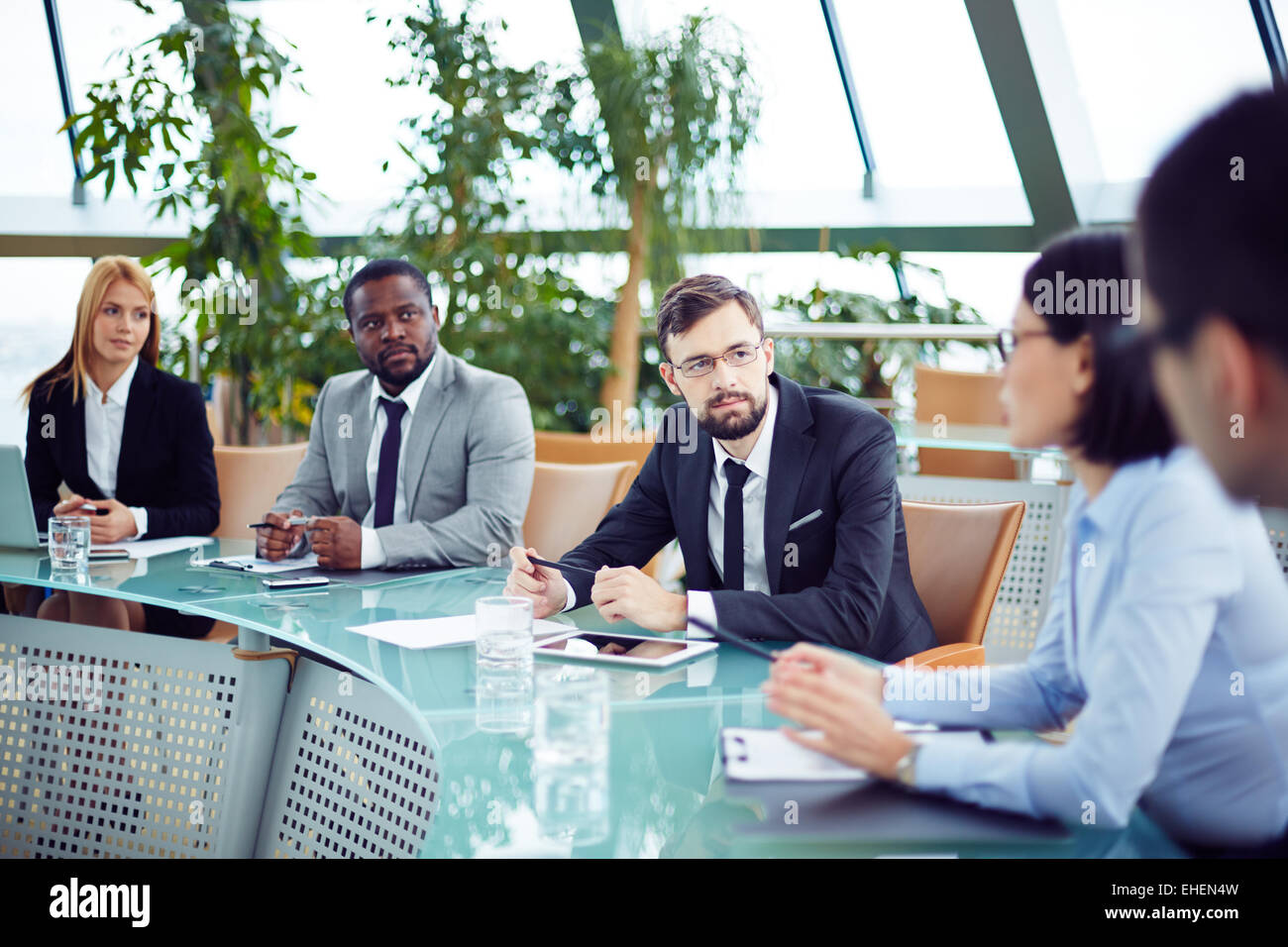 People at conference call Stock Photo - Alamy