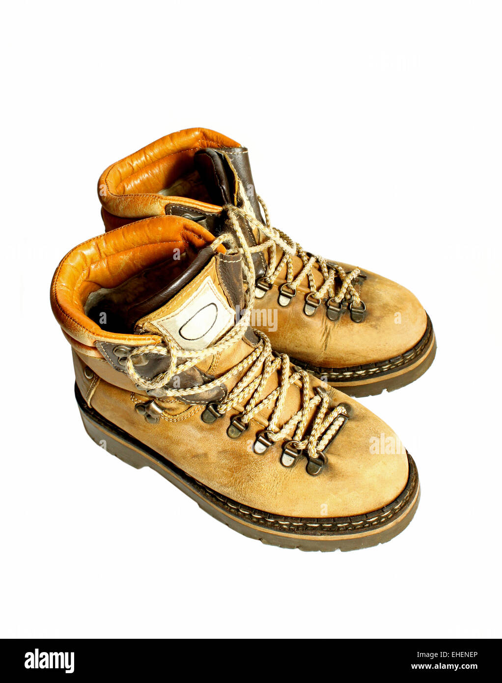 old yellow boots Stock Photo - Alamy