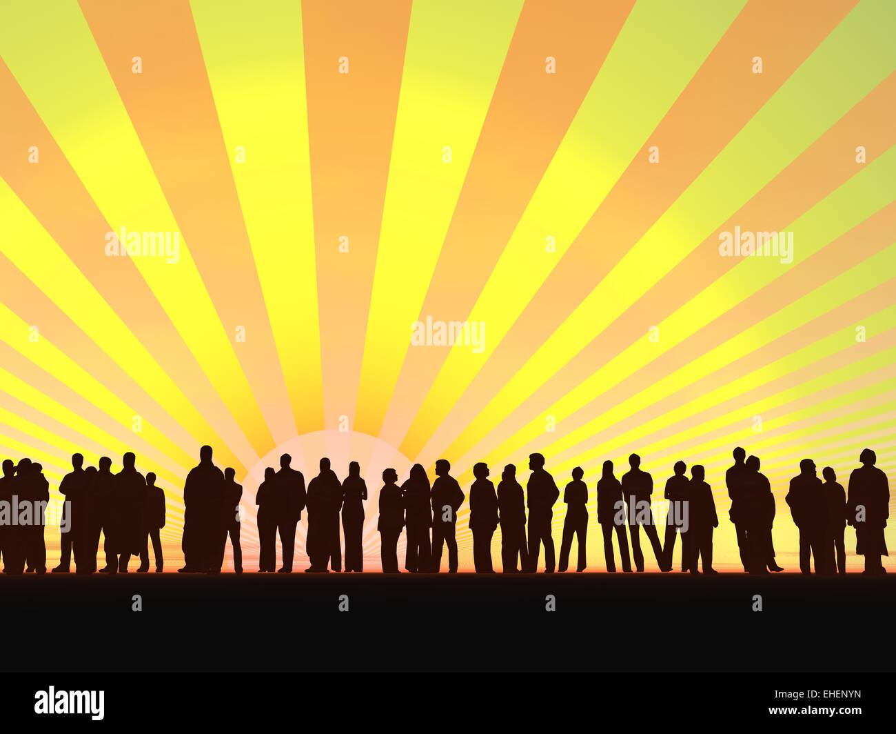 Females group silhouette hi-res stock photography and images - Alamy