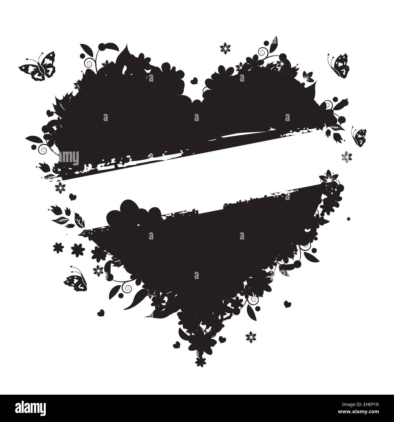 Floral heart shape for your design Stock Photo - Alamy