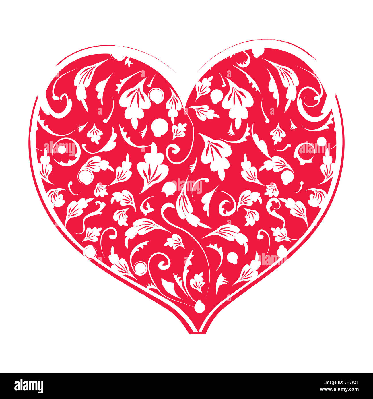 Floral heart shape for your design Stock Photo - Alamy
