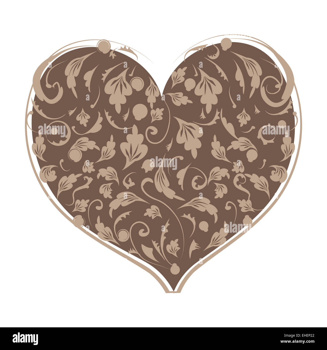 Floral heart shape for your design Stock Photo - Alamy
