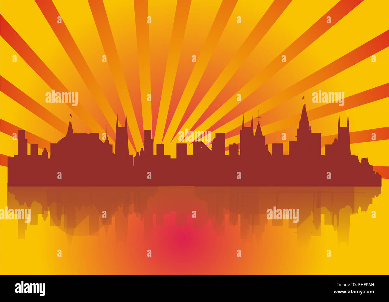 Graphic sun beams hi-res stock photography and images - Alamy