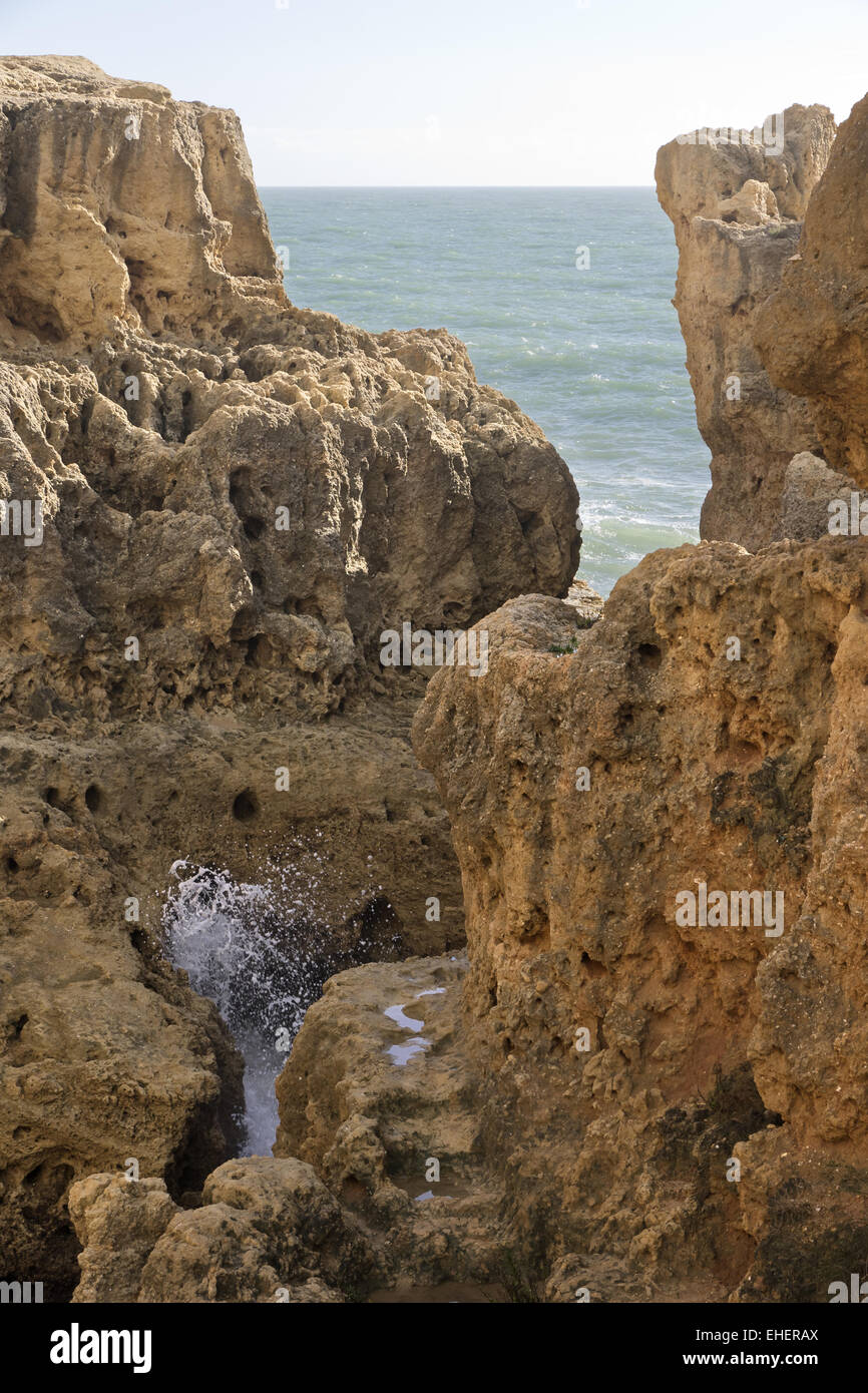 Rock formations of Algar Seco Stock Photo - Alamy