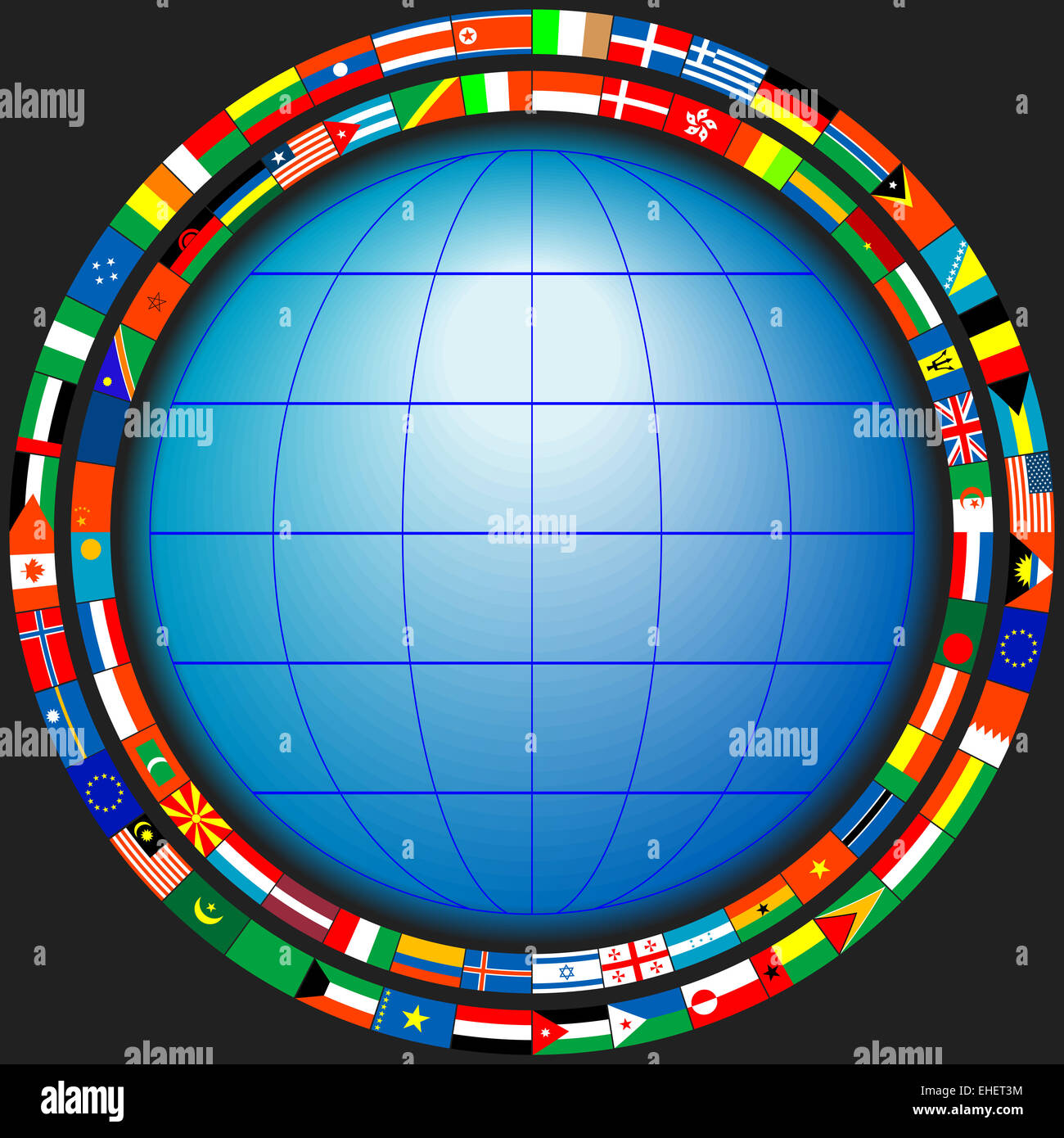 Flags of the world frame hi-res stock photography and images - Alamy