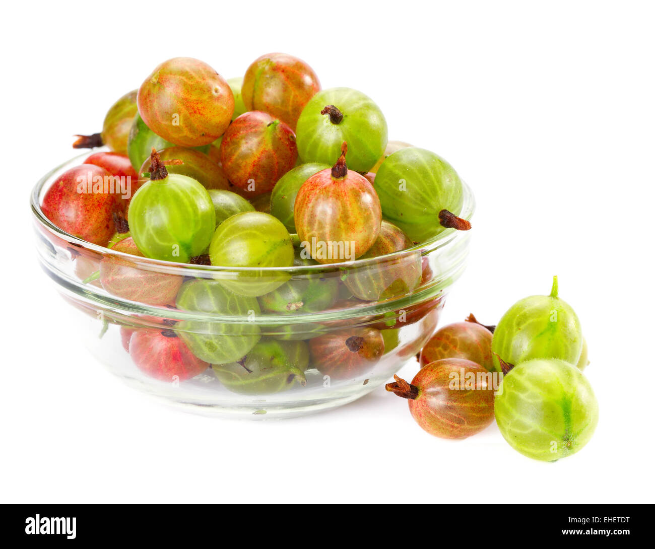 Gooseberries isolated on white background Stock Photo - Alamy