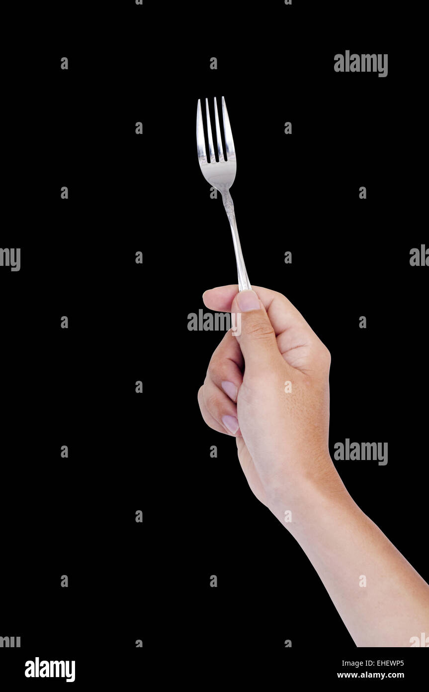 Isolated Hand Holding Fork High Resolution Stock Photography and Images ...