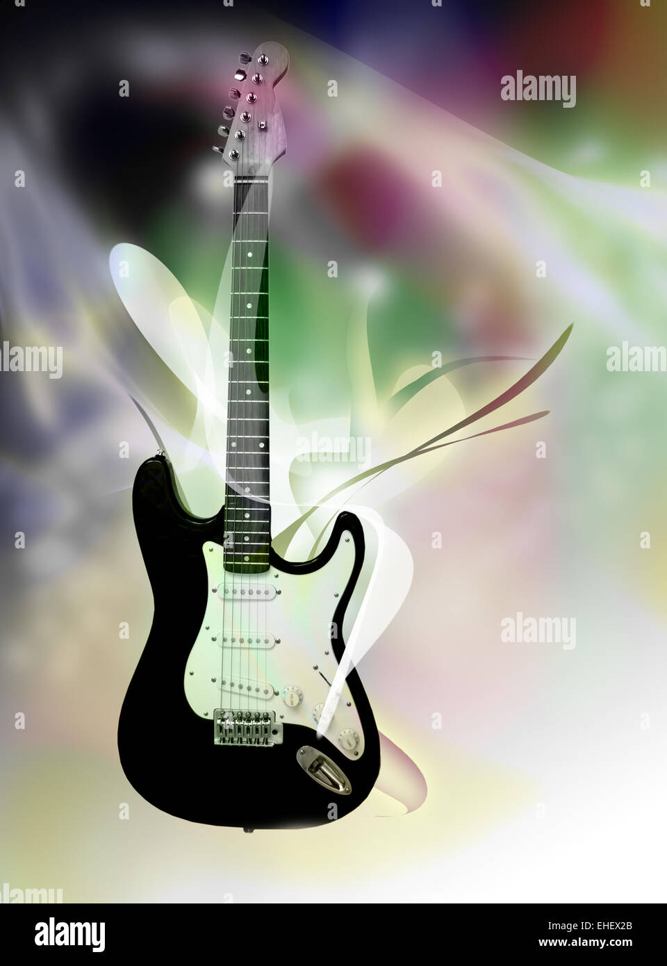 electric guitar over abstract background Stock Photo - Alamy