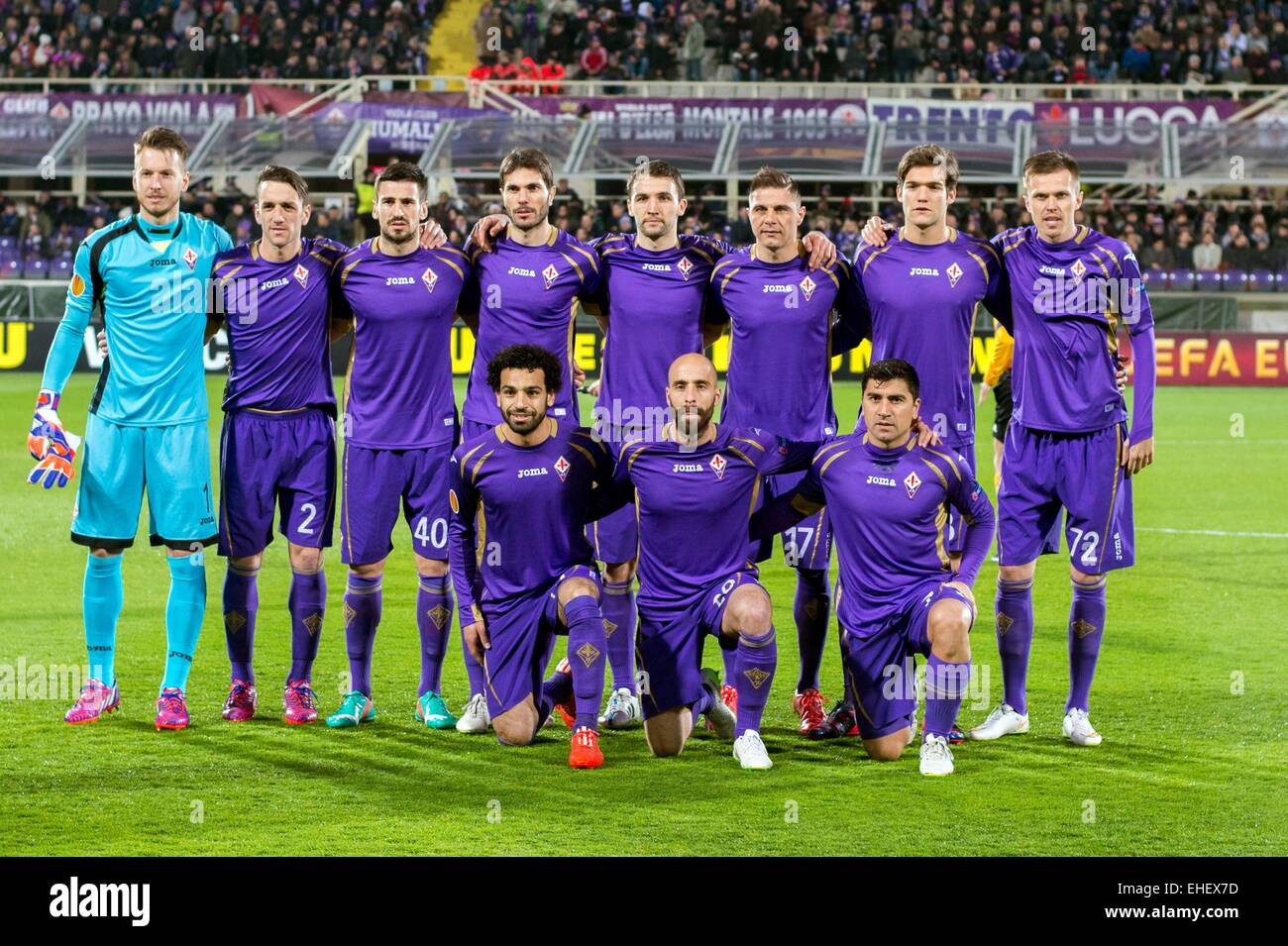 Firenze, Italy. 12th Mar, 2015. Fiorentina team group line-up Football ...