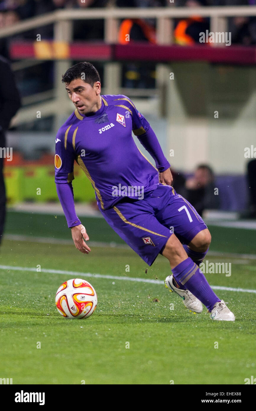Firenze, Italy. 12th Mar, 2015. David Pizarro (Fiorentina) Football ...