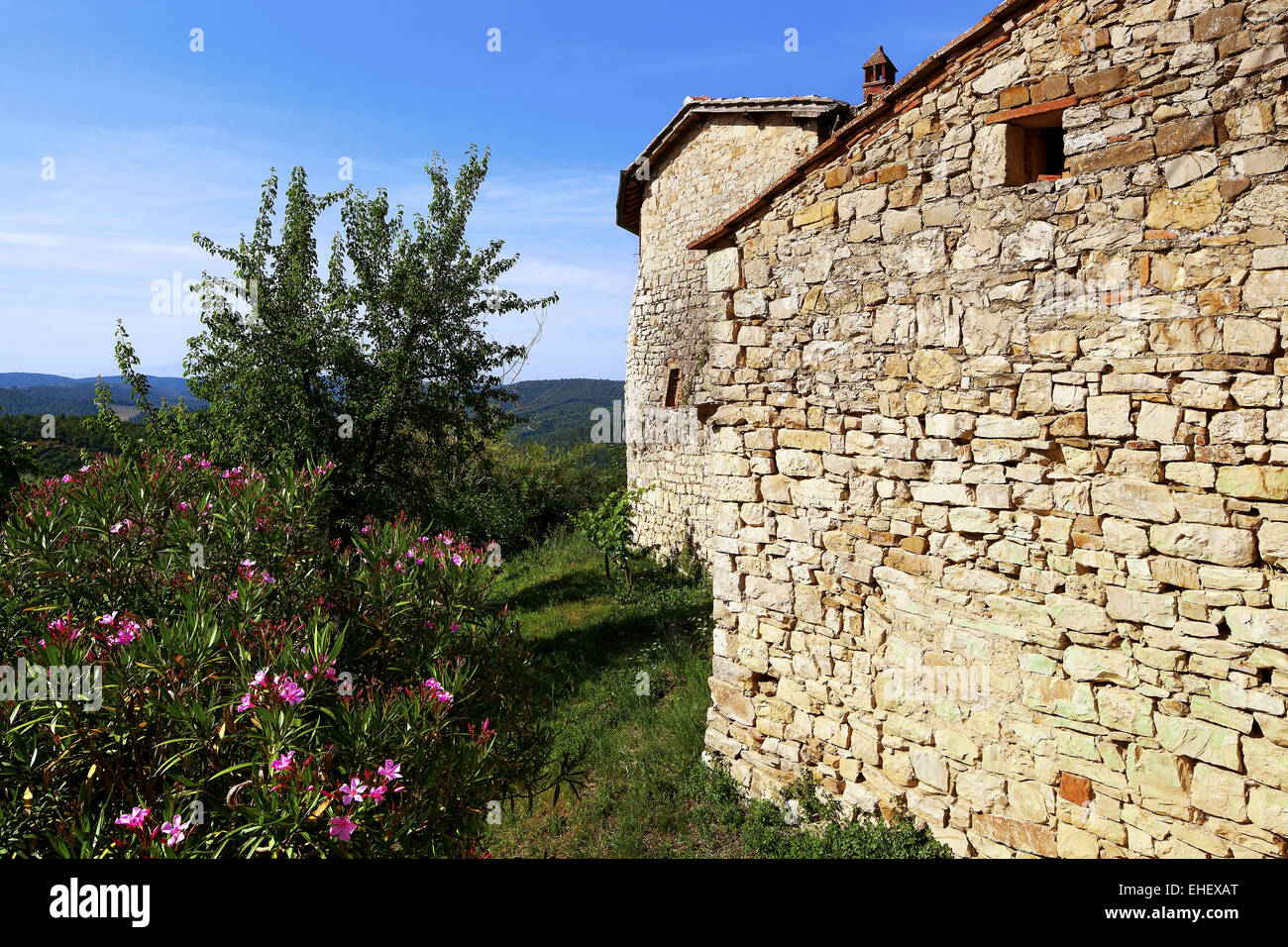 city wall of Vertine, Tuscany, Italy Stock Photo - Alamy
