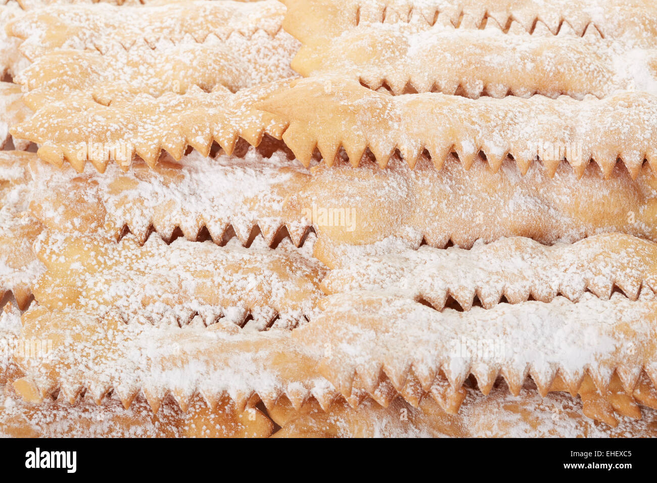 Chiacchiere, italian Carnival pastry background Stock Photo - Alamy