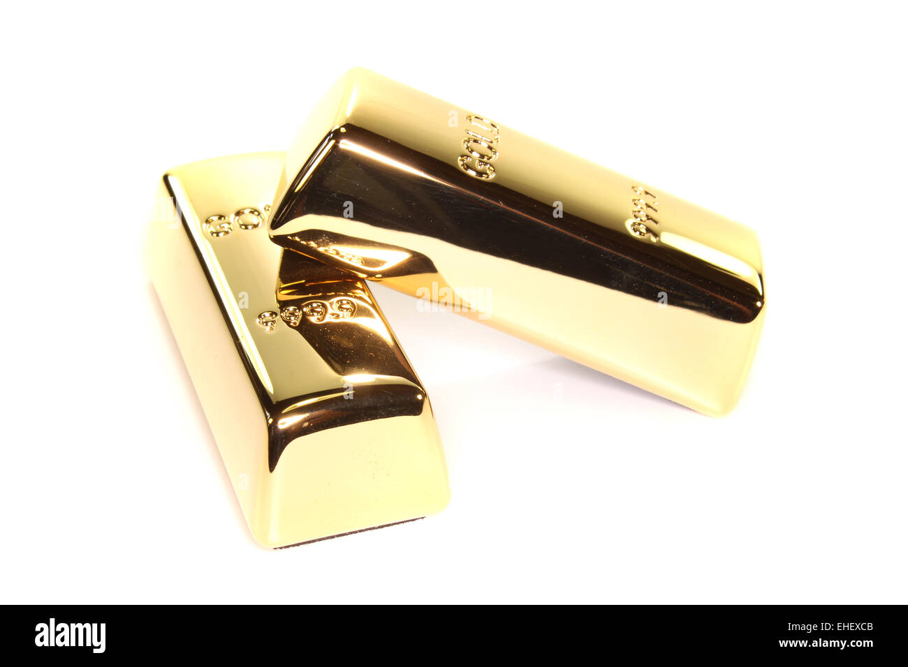 two gold bars Stock Photo - Alamy