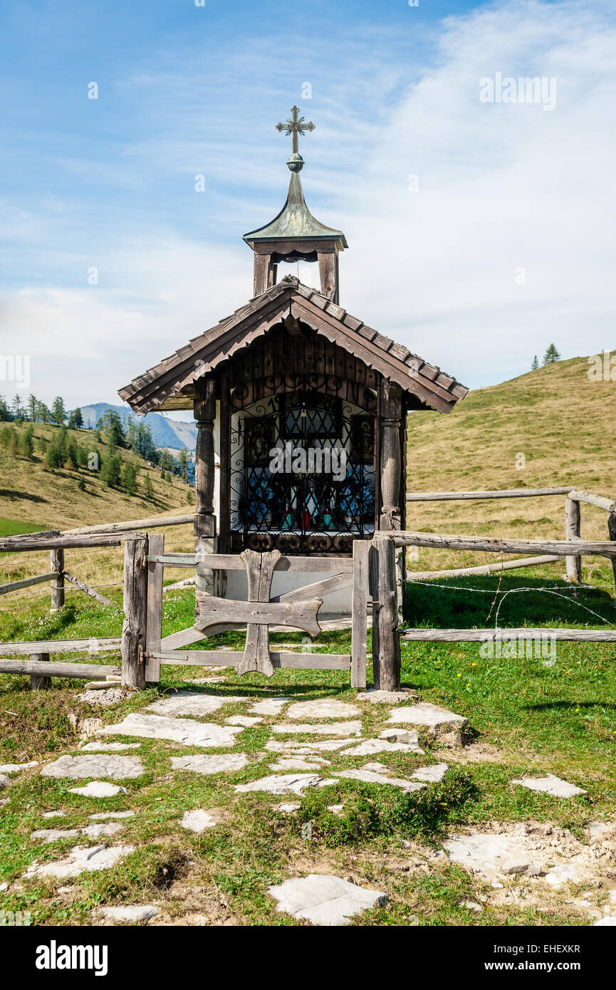 Small wooden chapel Stock Photo - Alamy