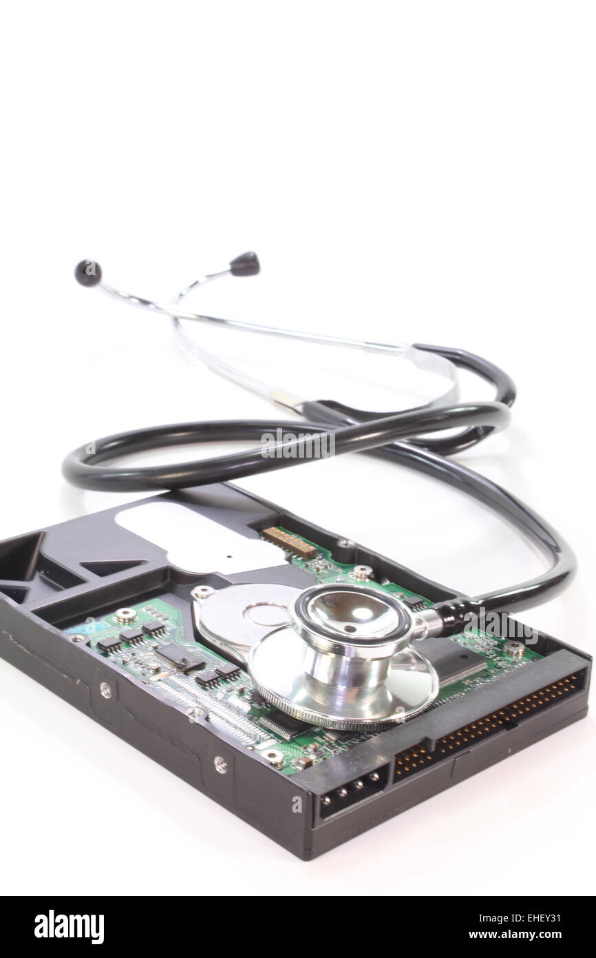 hard drive with stethoscope Stock Photo - Alamy