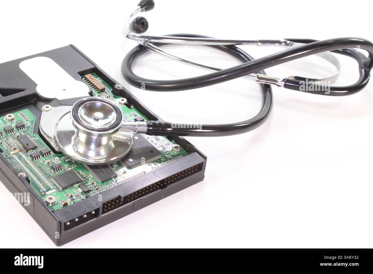 hard drive with stethoscope Stock Photo - Alamy
