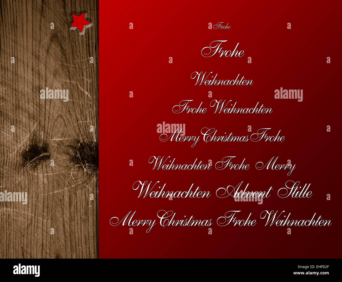 Christmas card with stars text words Stock Photo - Alamy