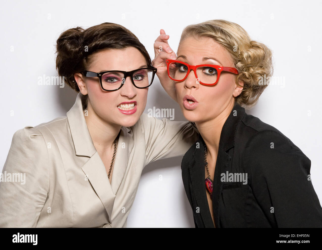 Frauen mit Brille Stock Photo - Alamy