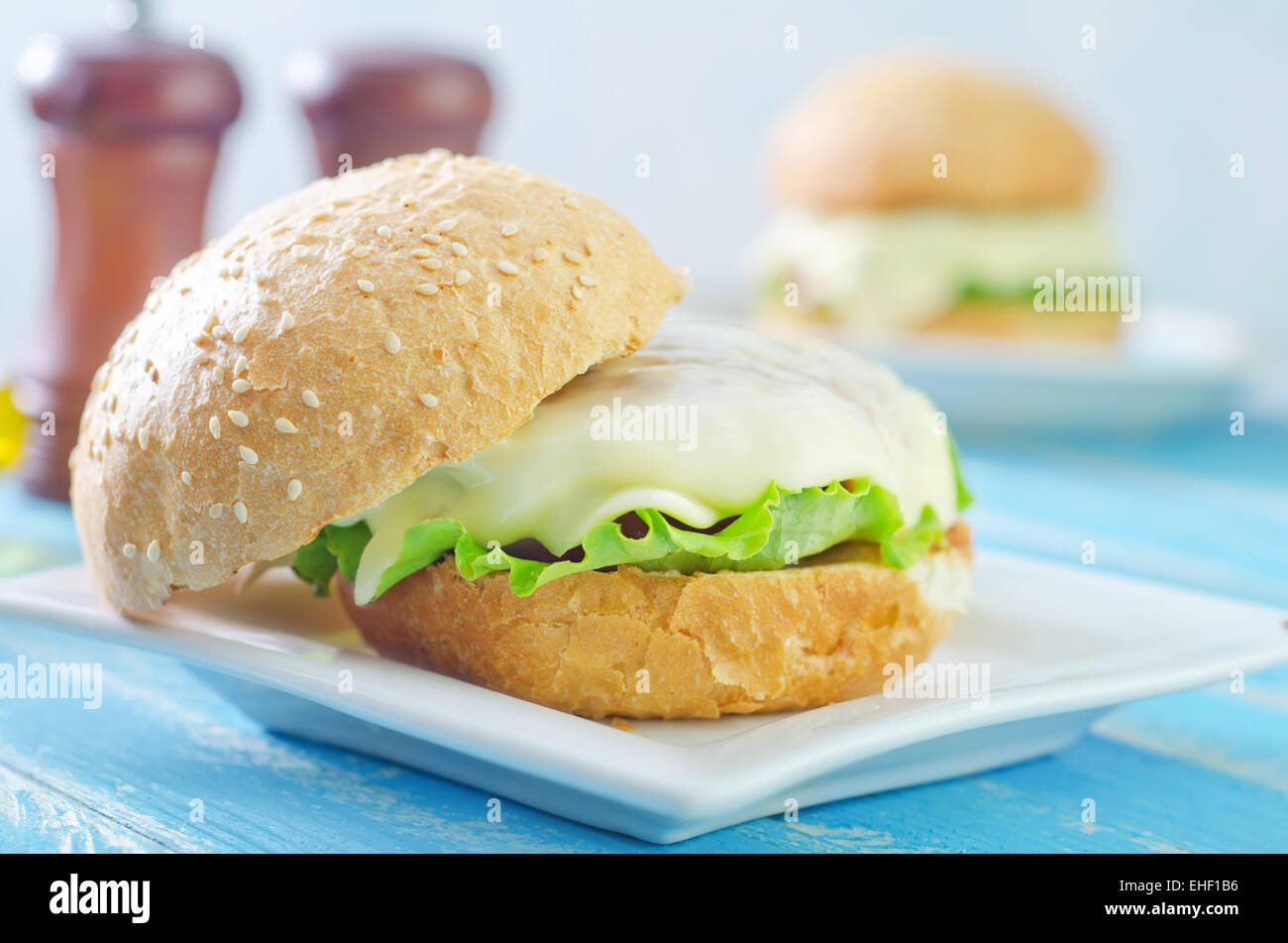 Layered burger hi-res stock photography and images - Alamy