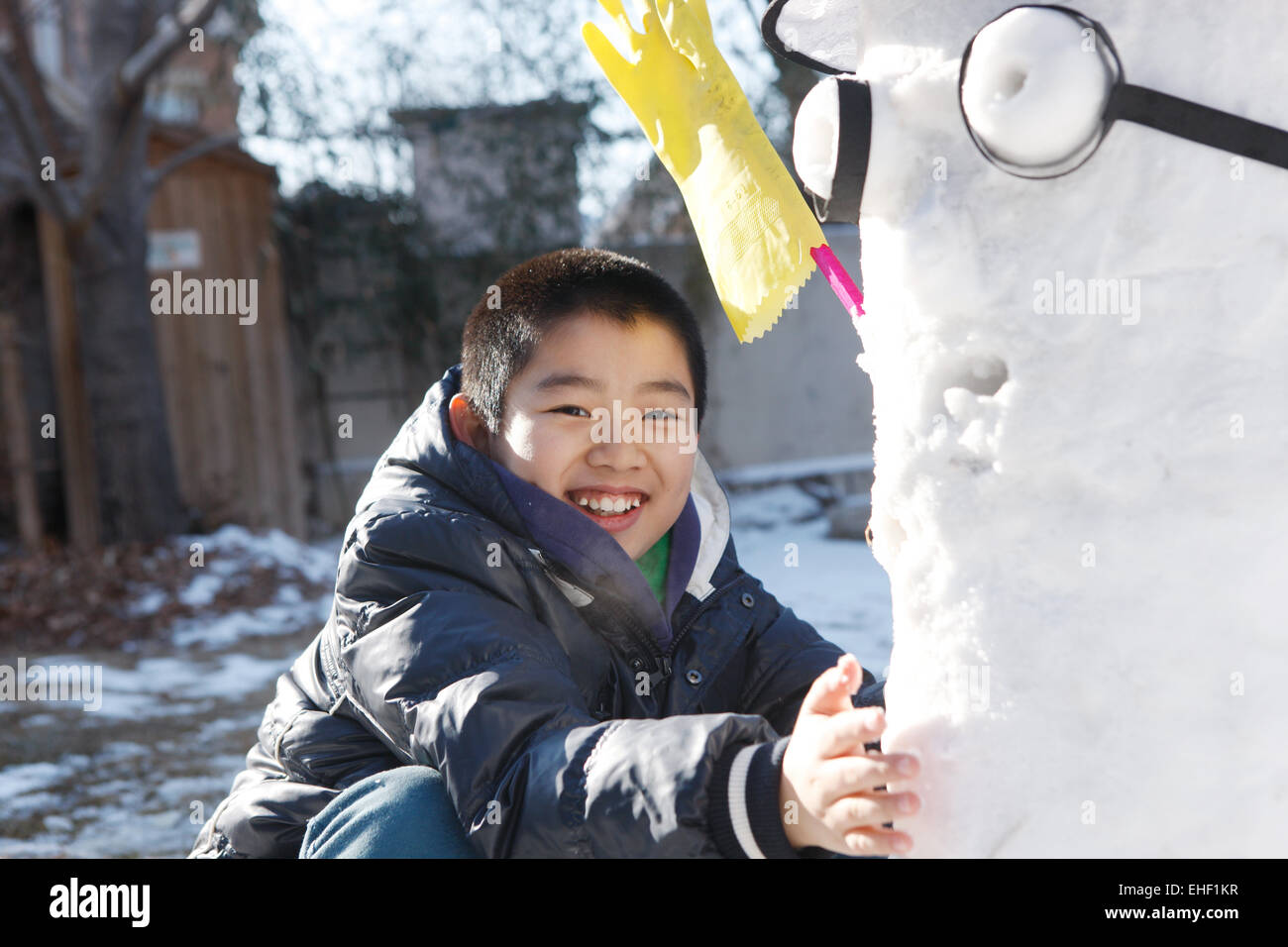 Snowman boy hi-res stock photography and images - Alamy
