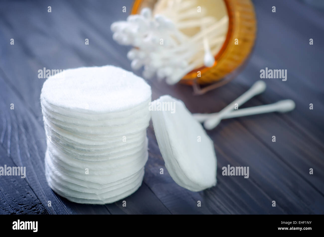 cotton stick and cotton disk Stock Photo - Alamy