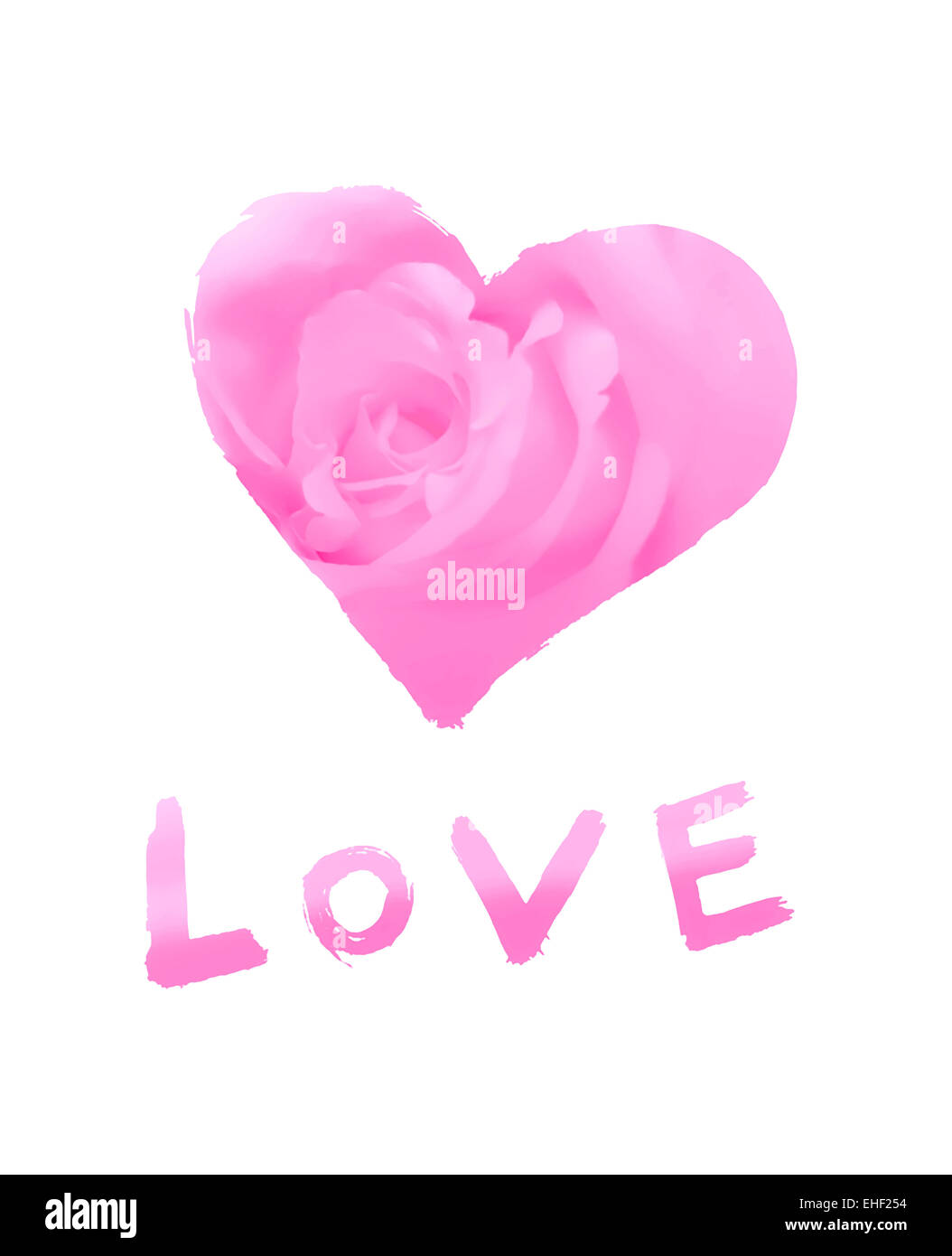 stylized love symbol with word ''love'' Stock Photo - Alamy