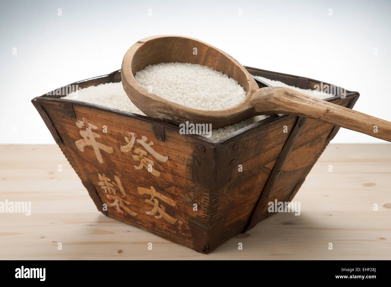 Rice and container Stock Photo - Alamy
