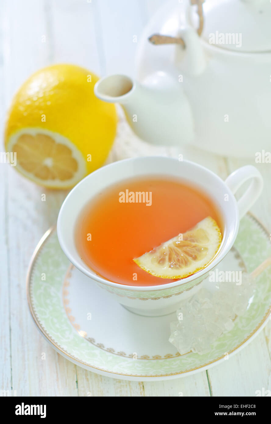 tea with lemon Stock Photo - Alamy