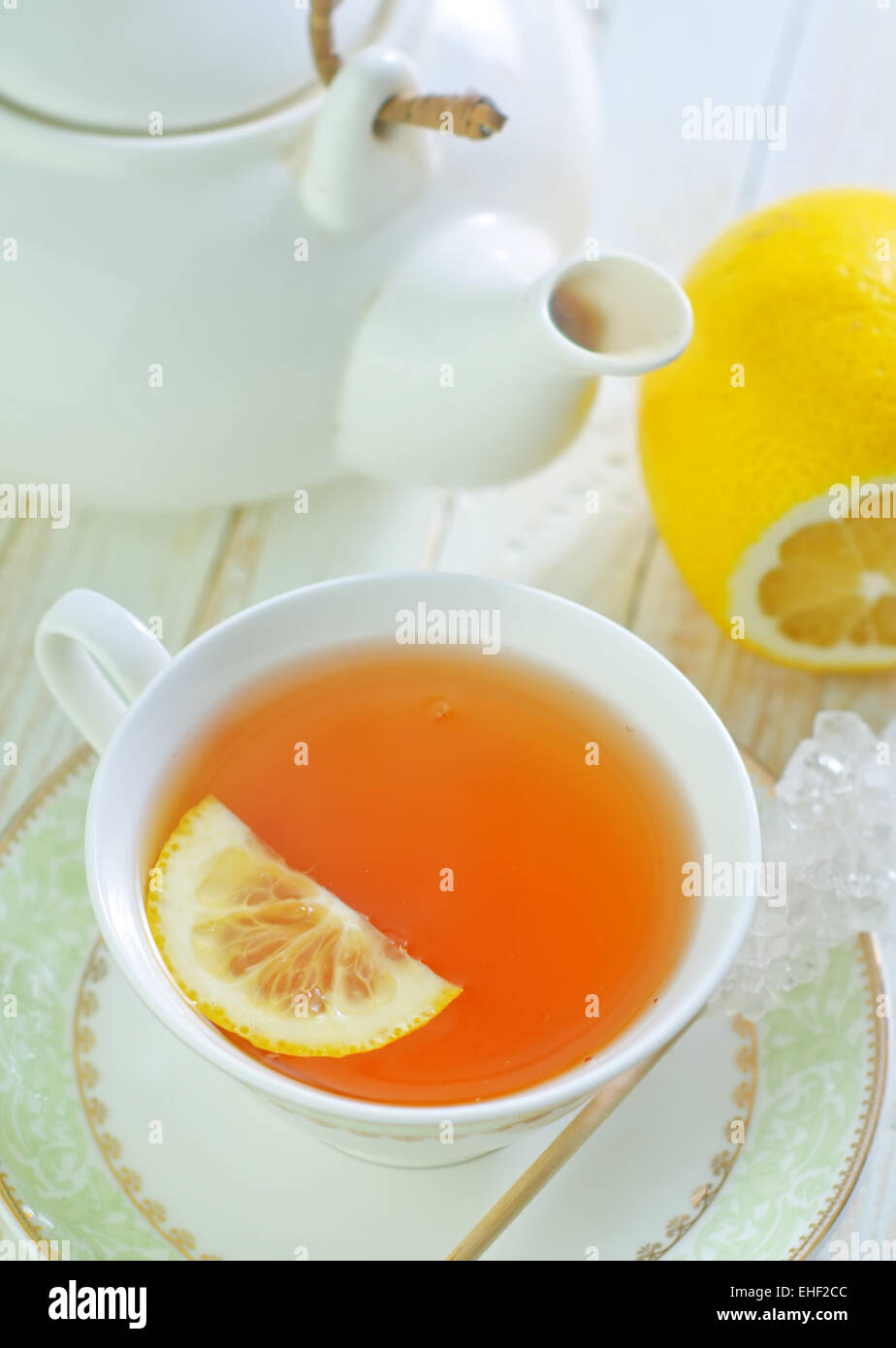 tea with lemon Stock Photo - Alamy
