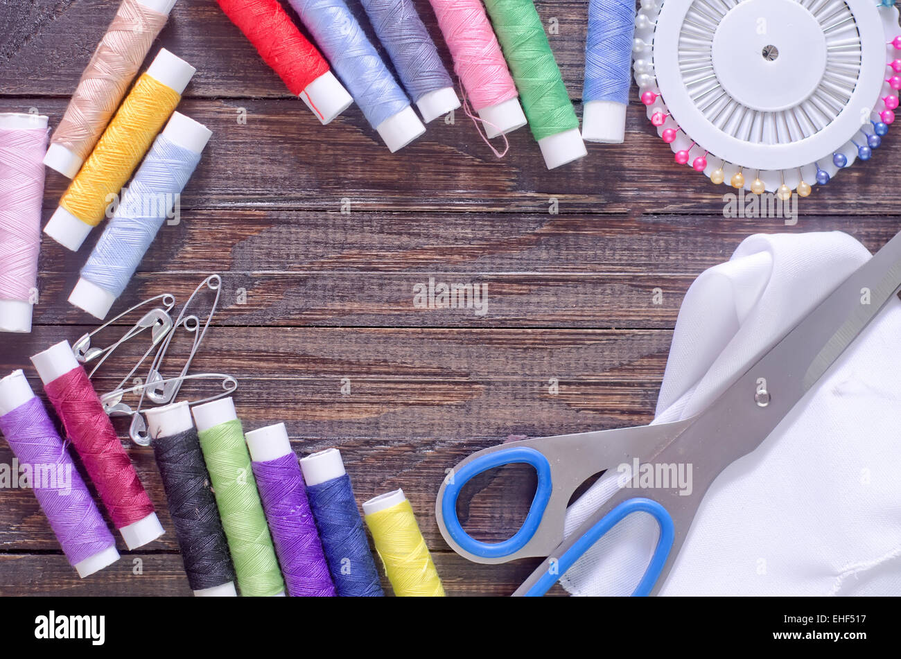 thread and scissors Stock Photo - Alamy