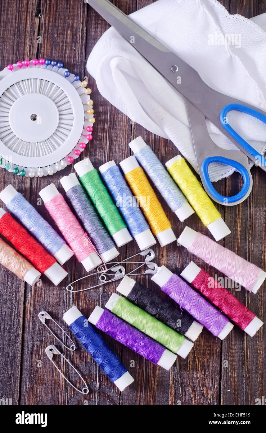 thread and scissors Stock Photo - Alamy