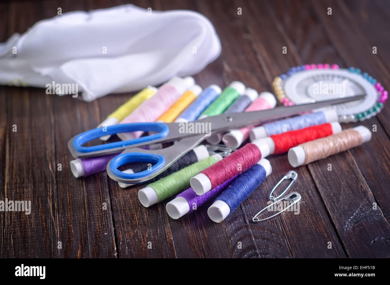 thread and scissors Stock Photo - Alamy