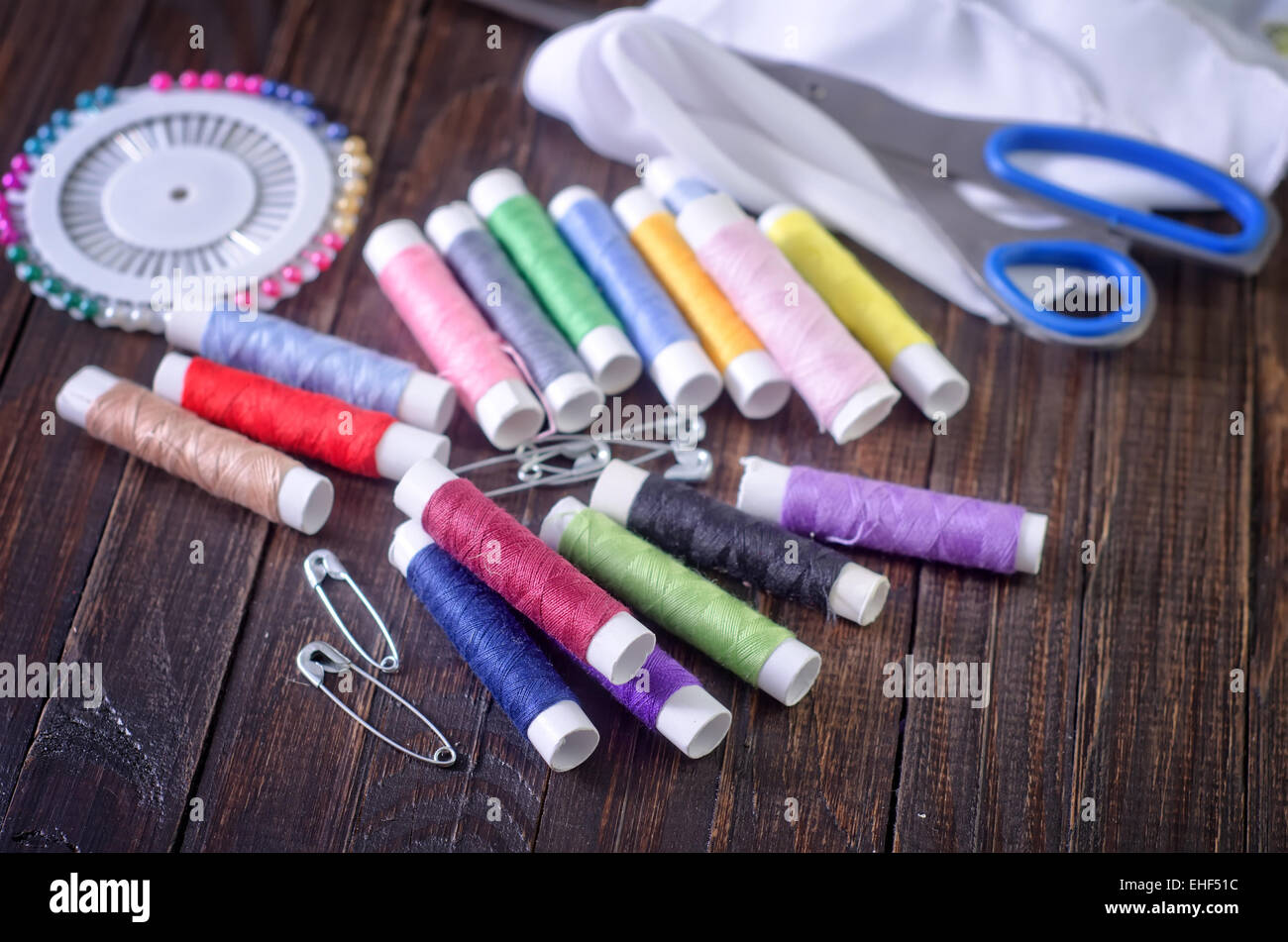 thread and scissors Stock Photo - Alamy