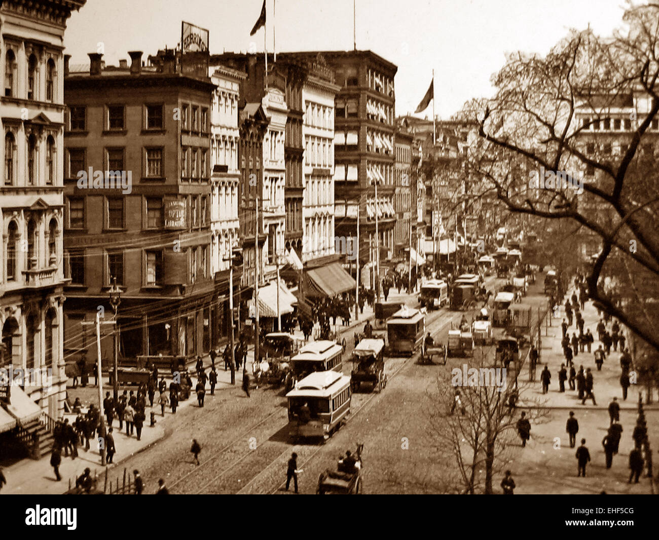 Broadway New York probably early 1900s Stock Photo - Alamy