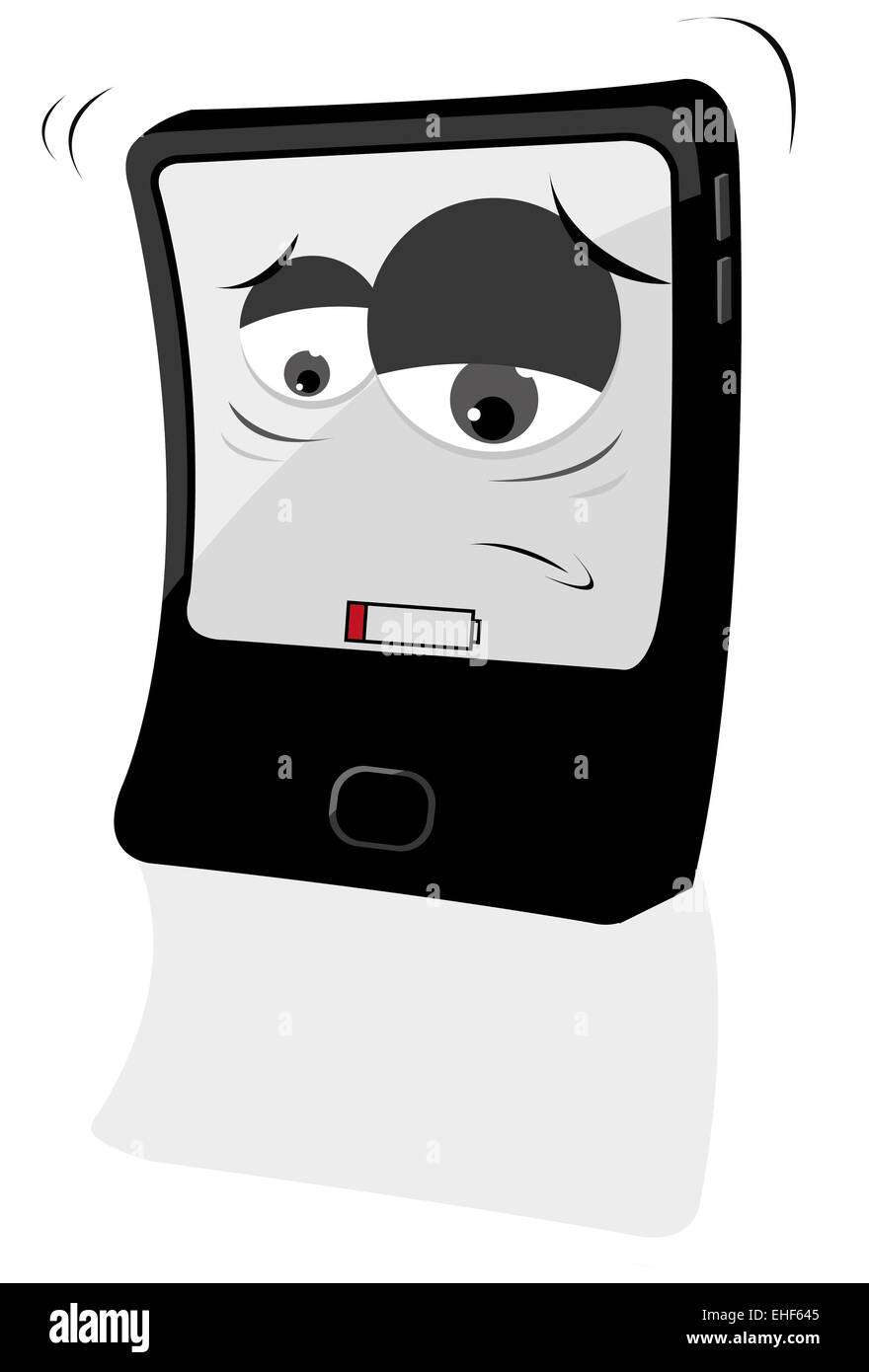 Low Battery Tablet Stock Photo - Alamy