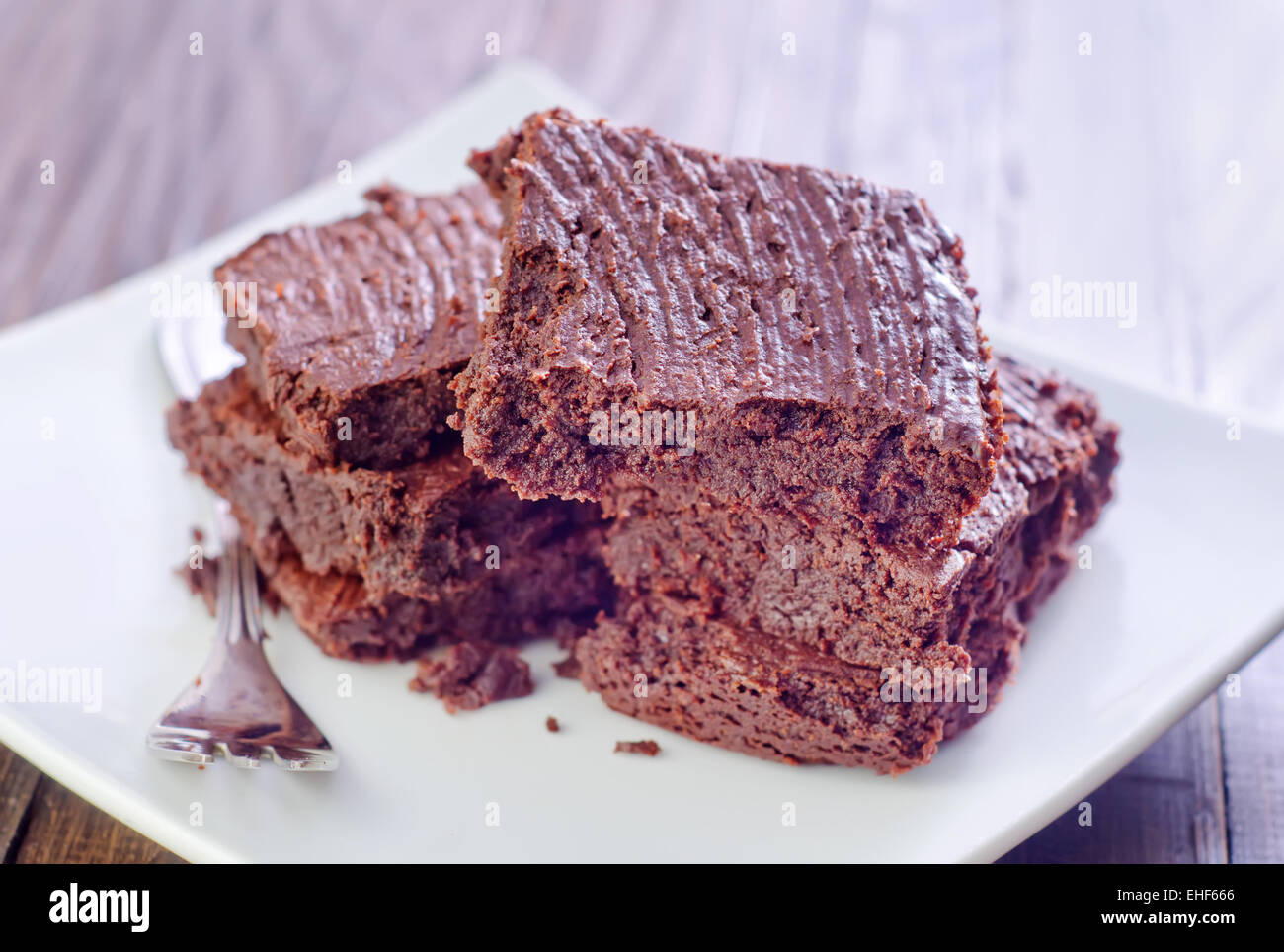 Two brownies close up hi-res stock photography and images - Alamy