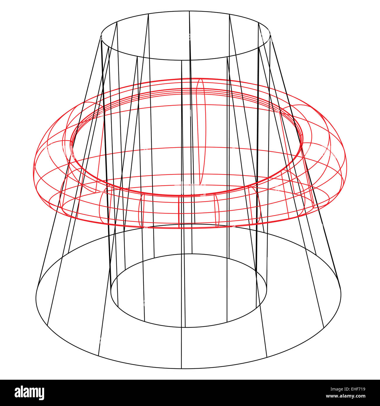 wireframed cone and ring Stock Photo - Alamy