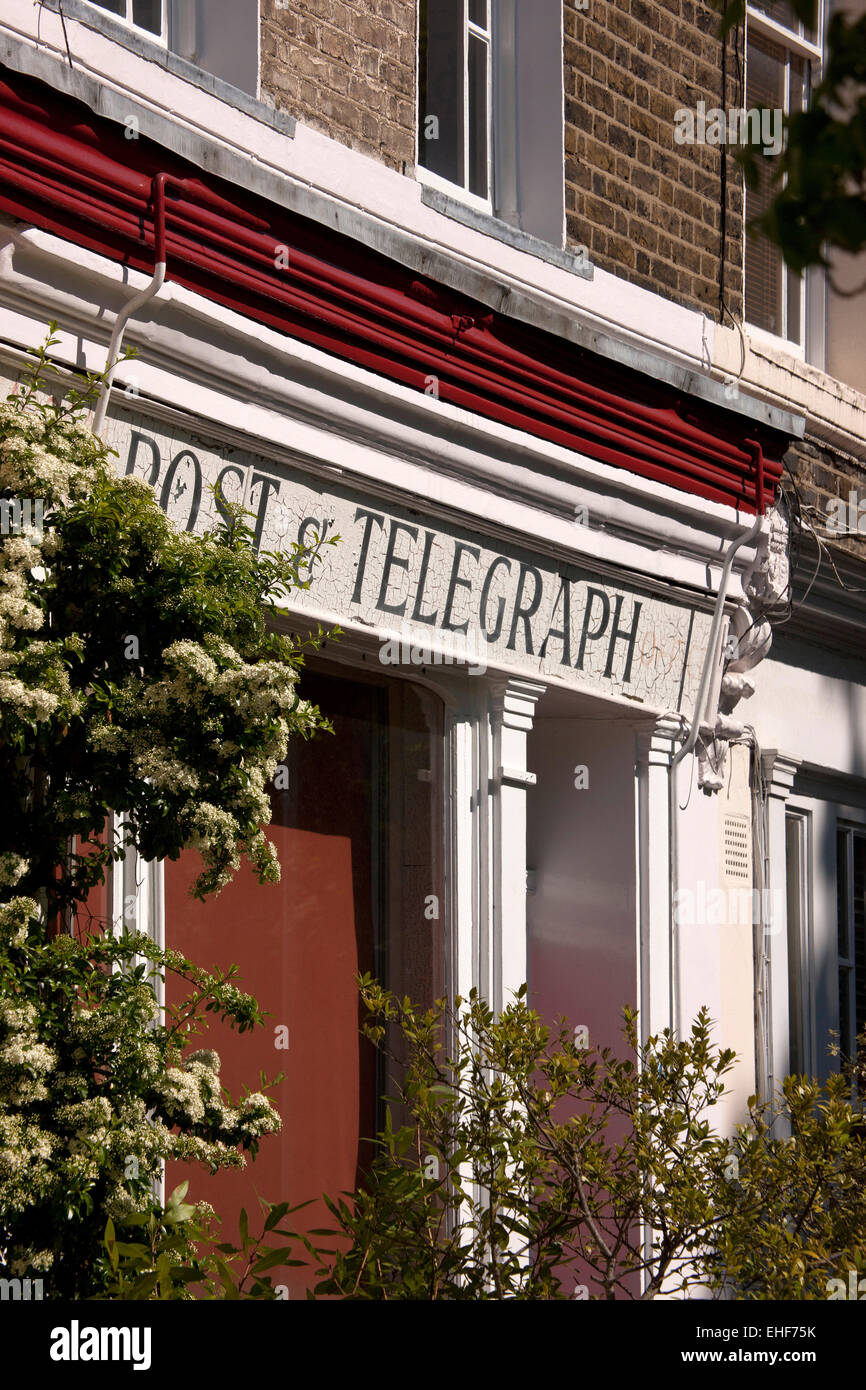 Exterior of building with lettering Post and Telegraph Stock Photo - Alamy
