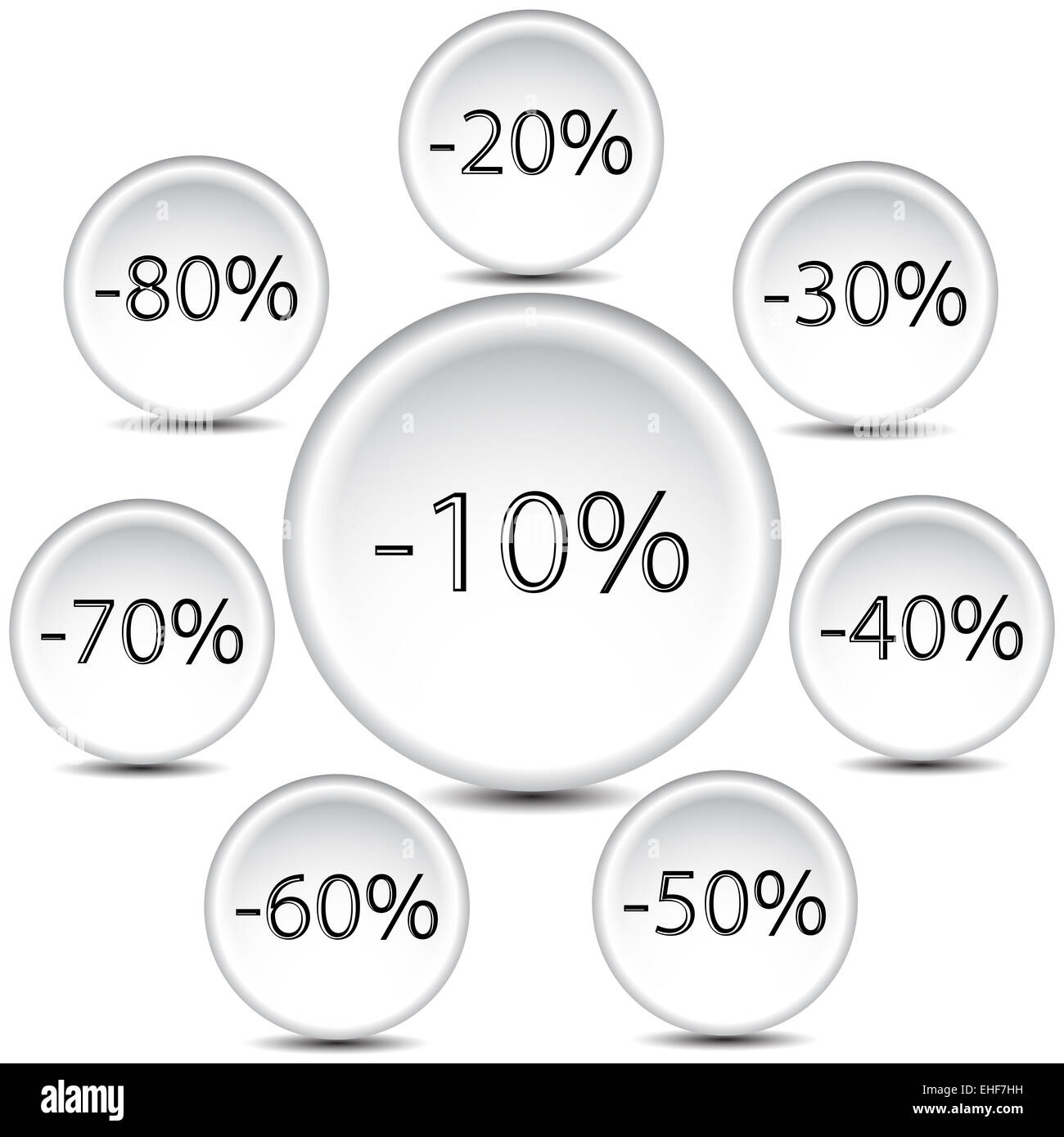 Set of ten buttons hi-res stock photography and images - Alamy