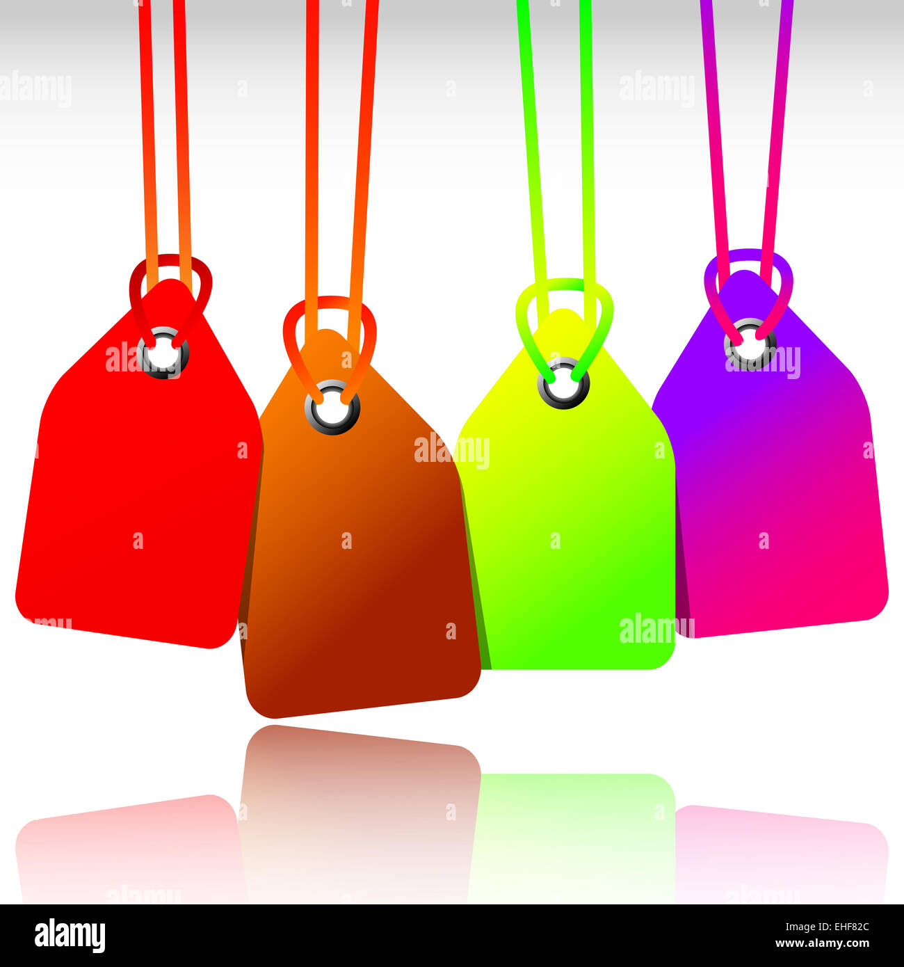 blank colored tags Stock Photo - Alamy