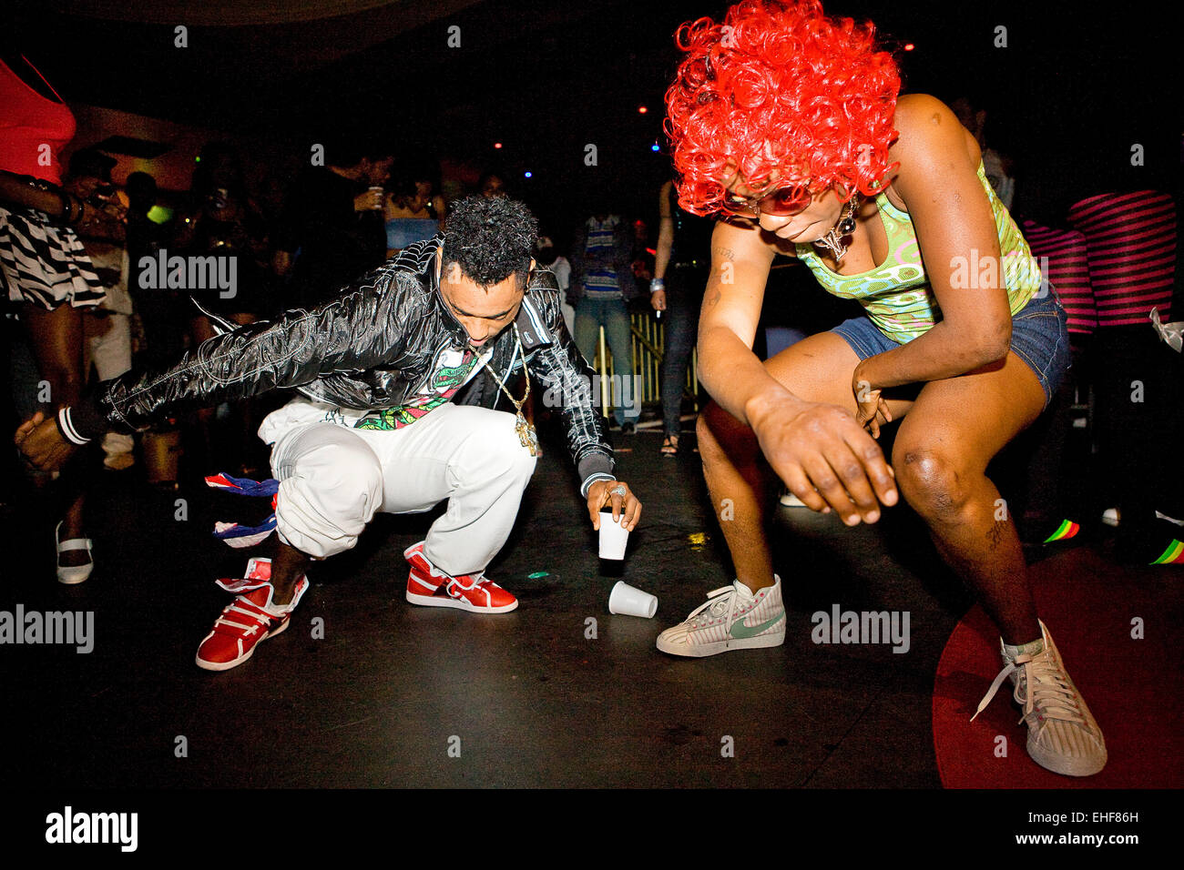 Dancehall dance competition at Stratford Rex April 2009 featuring Dyema ...