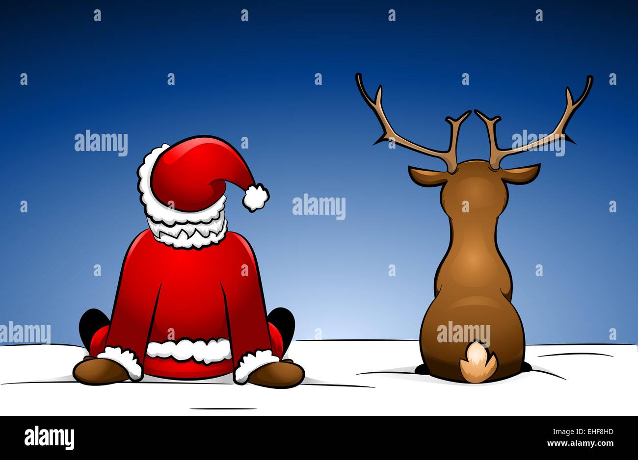 Santa and rudolph hi-res stock photography and images - Alamy