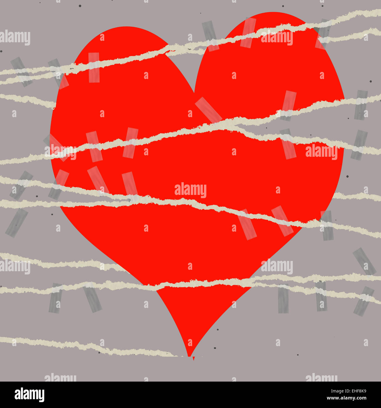 heart break symbol Stock Photo - Alamy